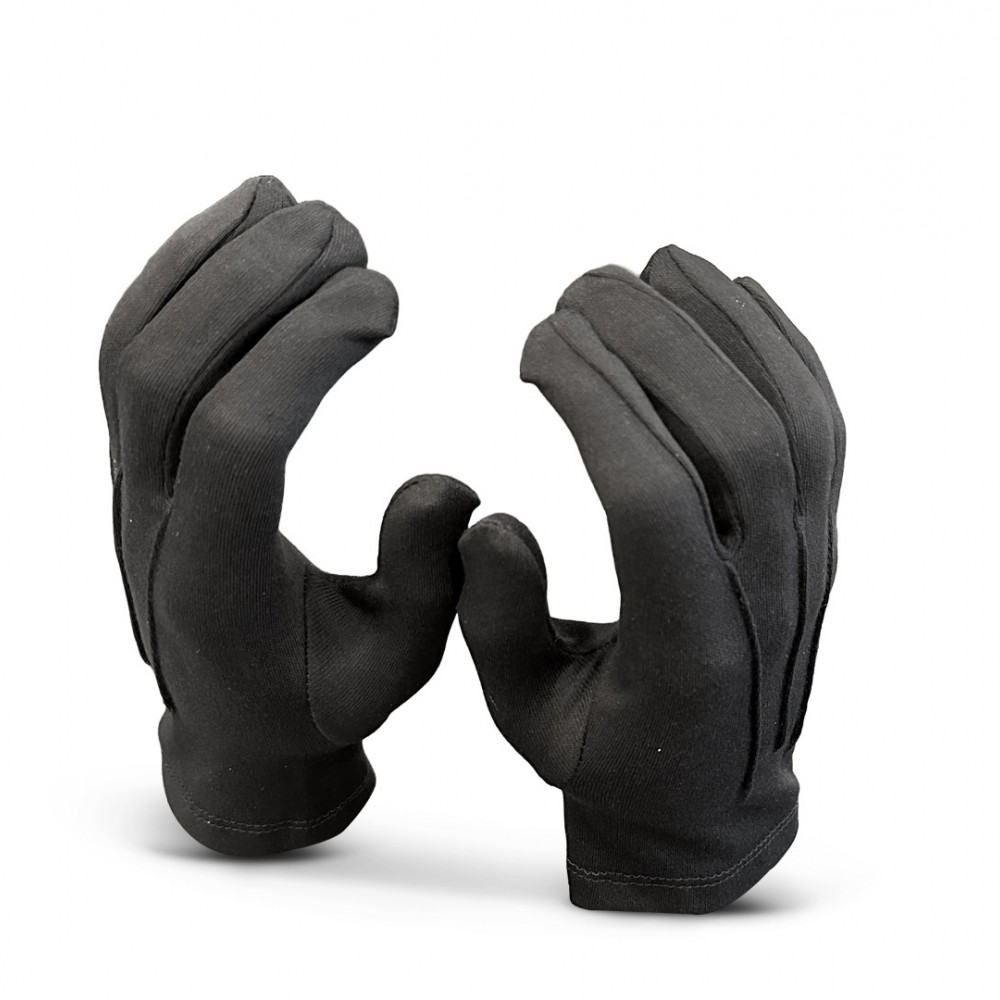 Black Cotton Knights Gloves