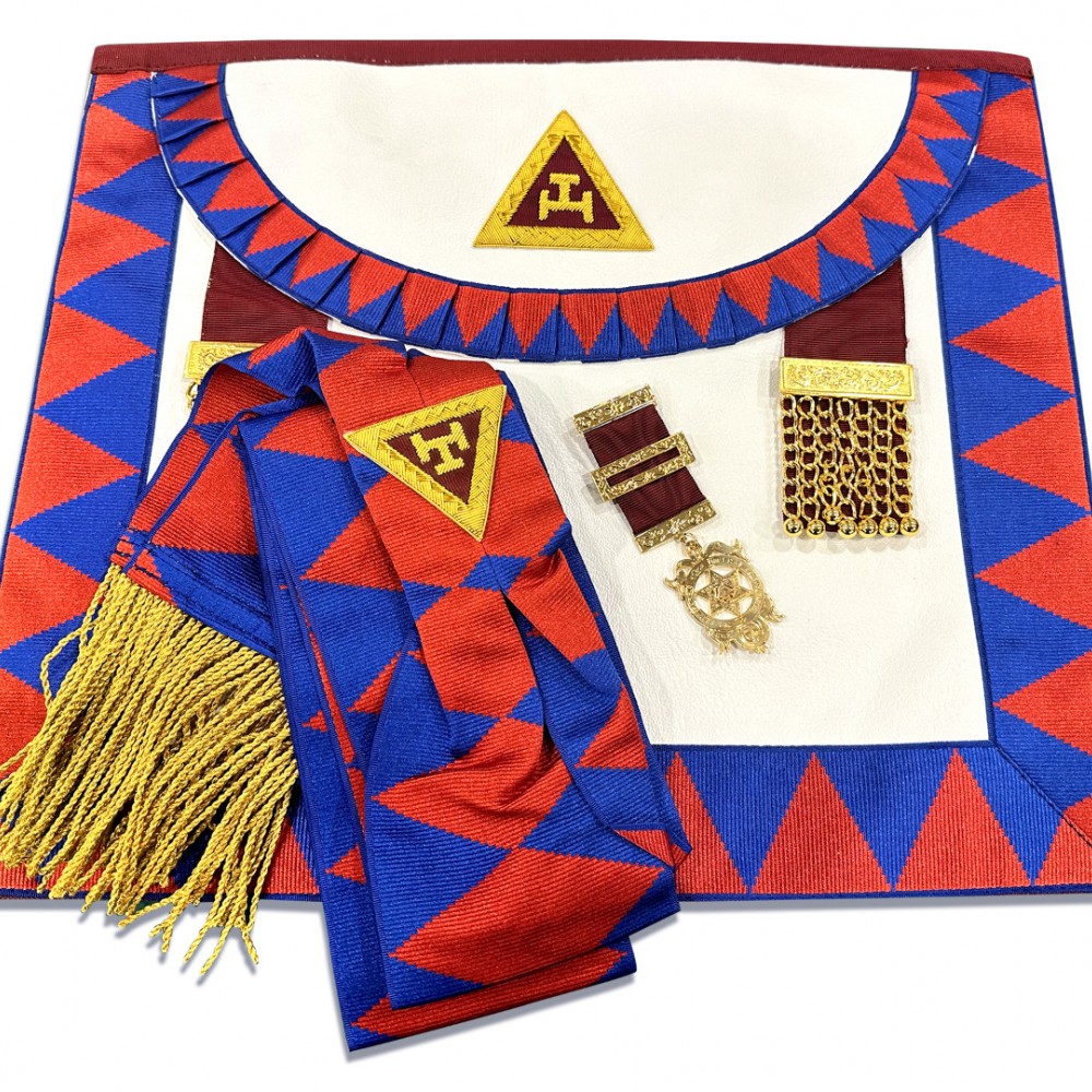 Spanish Royal Arch Principals Apron & Sash With Breast Jewel