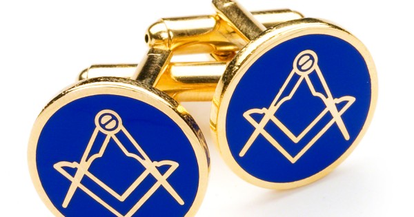 Blue & Gold Masonic Cufflinks