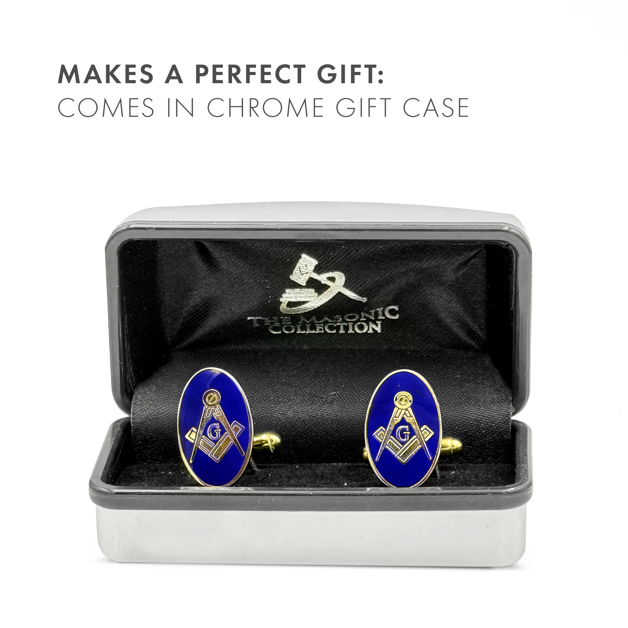 Craft Oval Sq & Compass Cufflinks with G